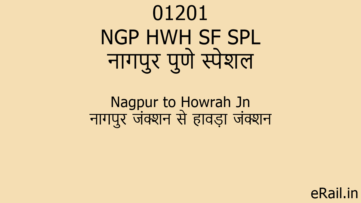 01201 NGP HWH SF SPL Train Route