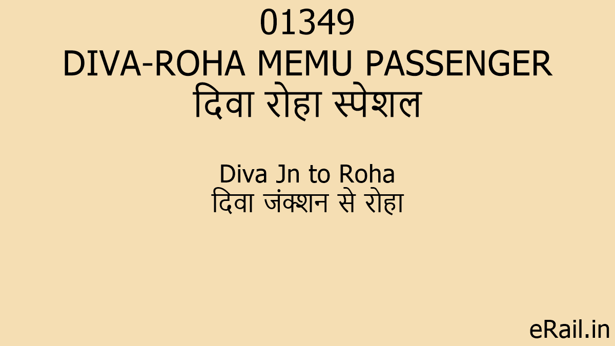 01349 DIVA-ROHA MEMU PASSENGER Train Route