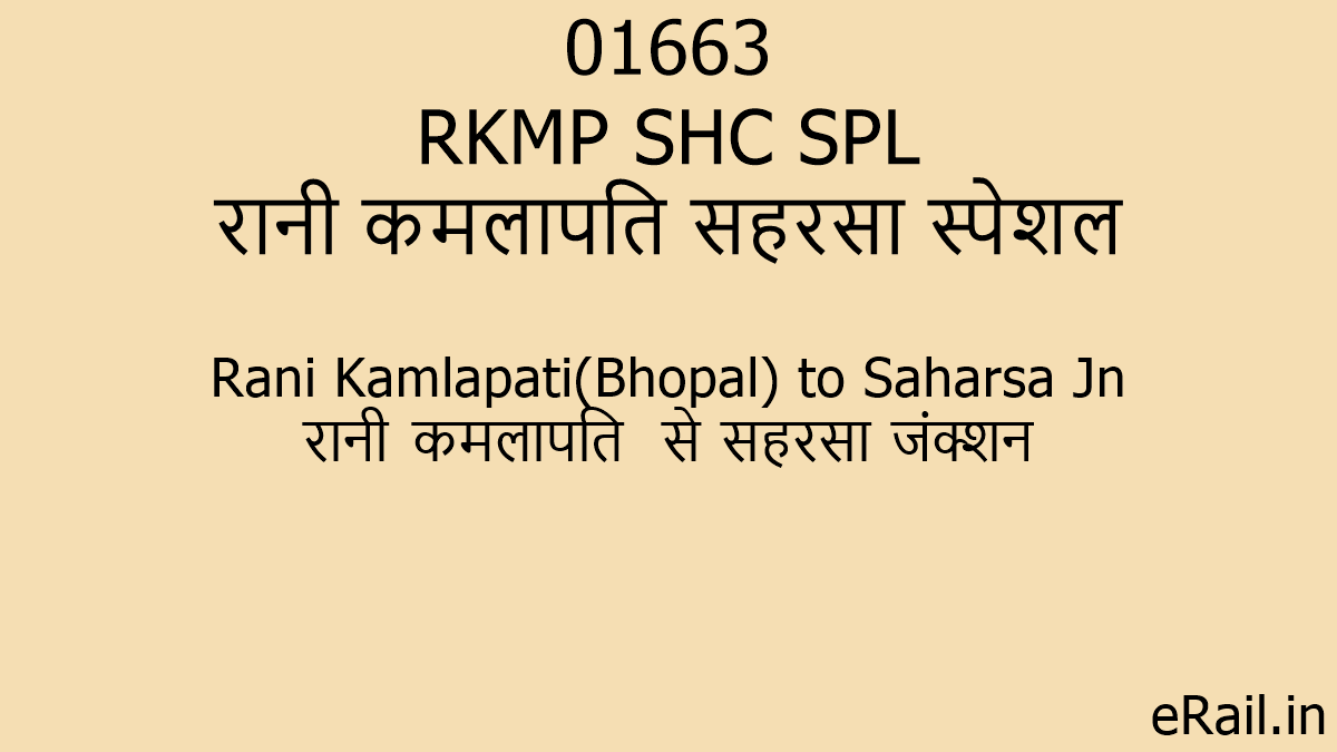 01663 RKMP SHC SPL Train Route