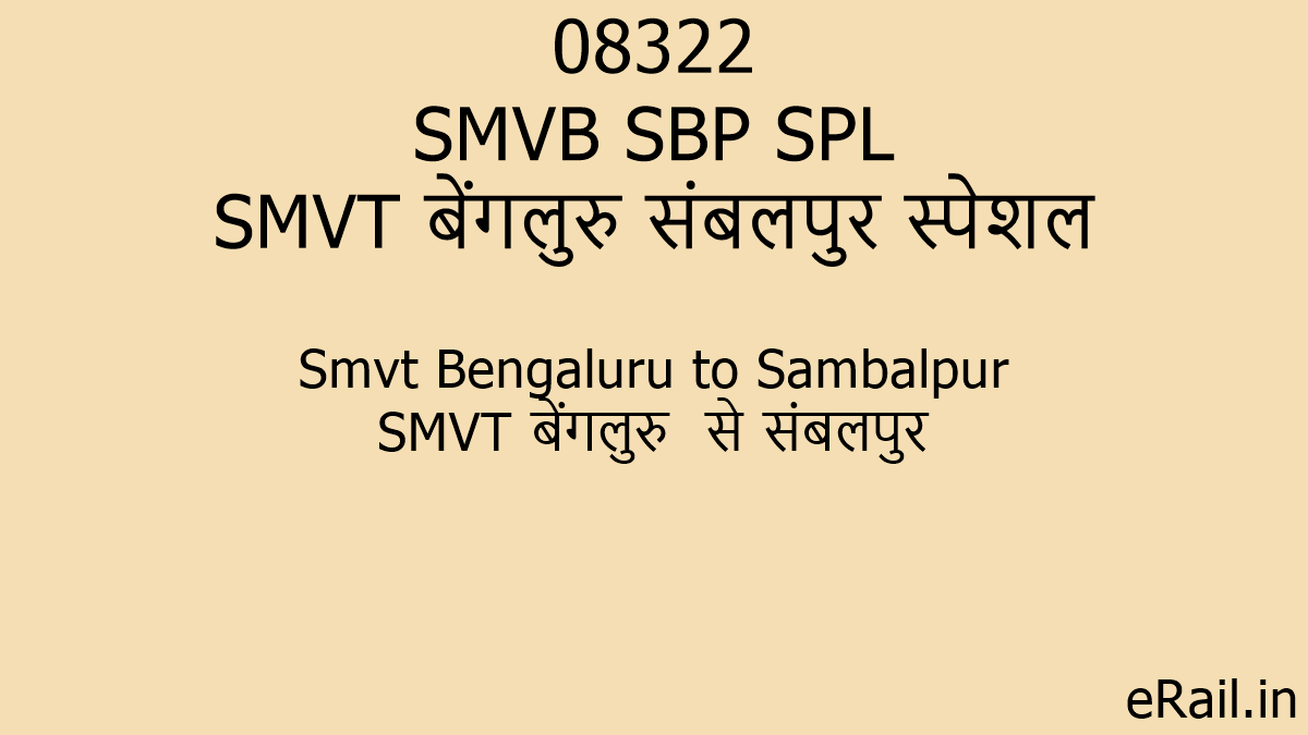 08322 SMVB SBP SPL Train Route