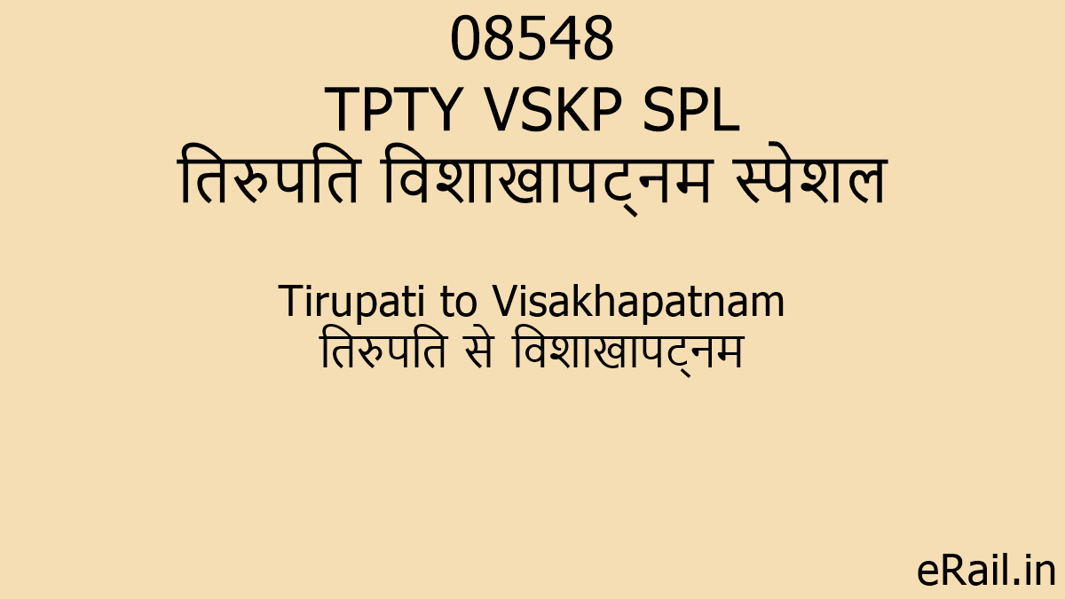 08548 TPTY VSKP SPL Train Route