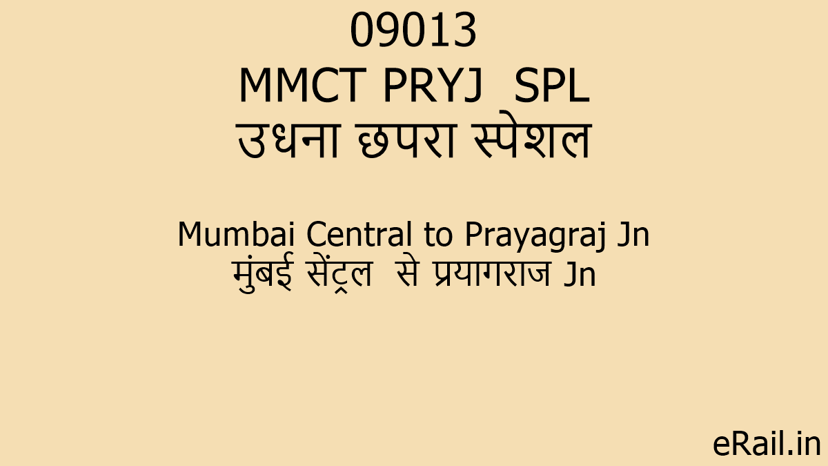 09013 MMCT PRYJ SPL Train Route