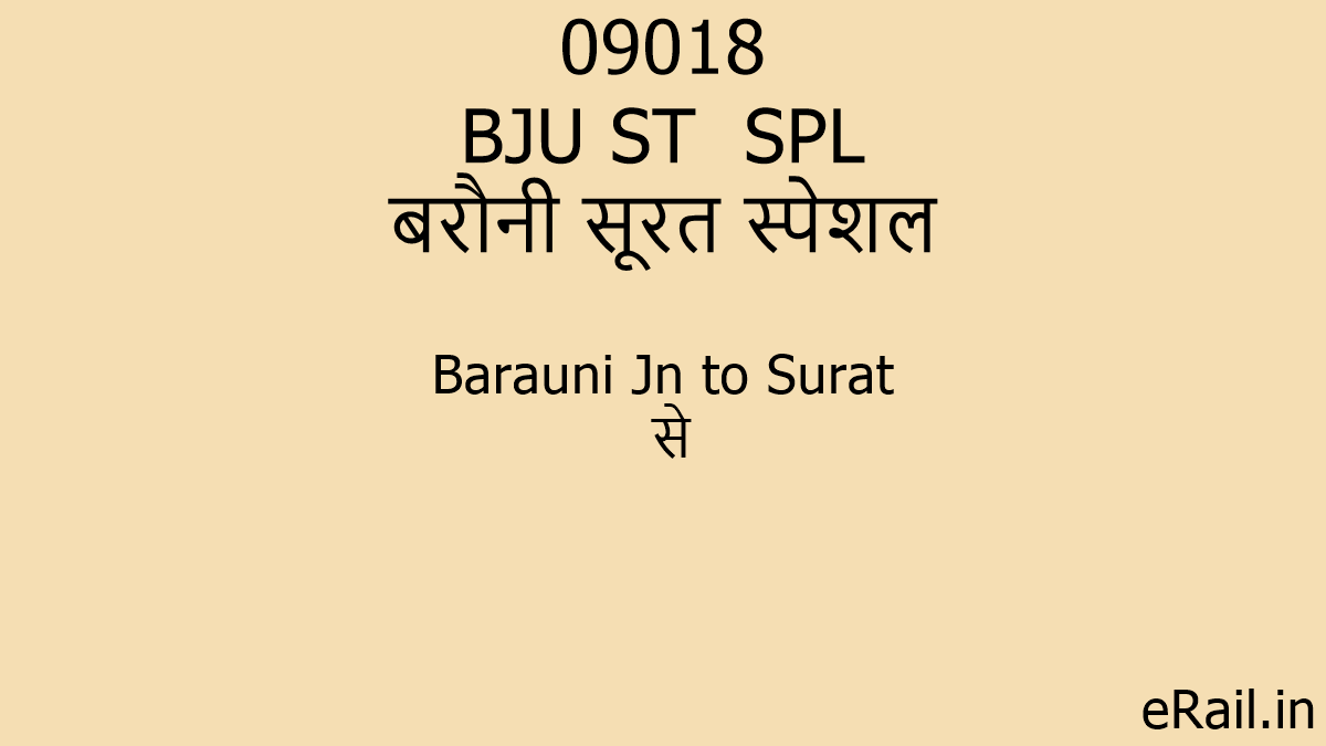 09018 BJU ST SPL Train Route
