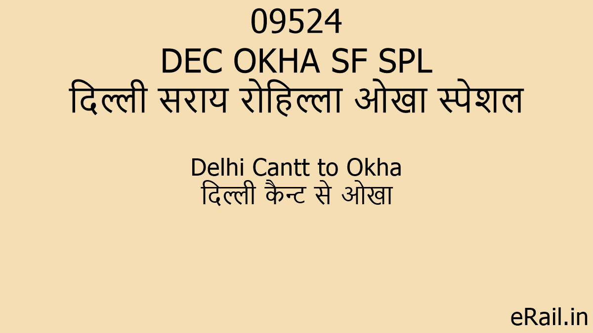 09524 DEC OKHA SF SPL Train Route