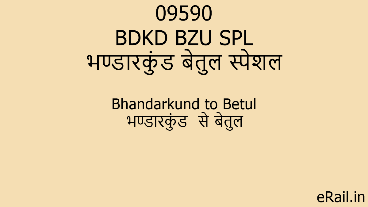 09590 BDKD BZU SPL Train Route