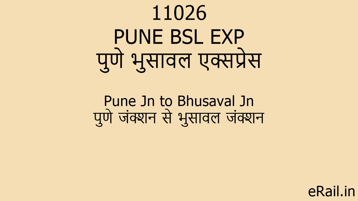 11026 PUNE BSL EXP Train Route