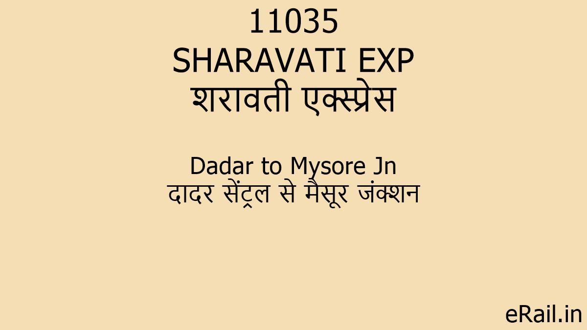 11035 SHARAVATI EXP Train Route