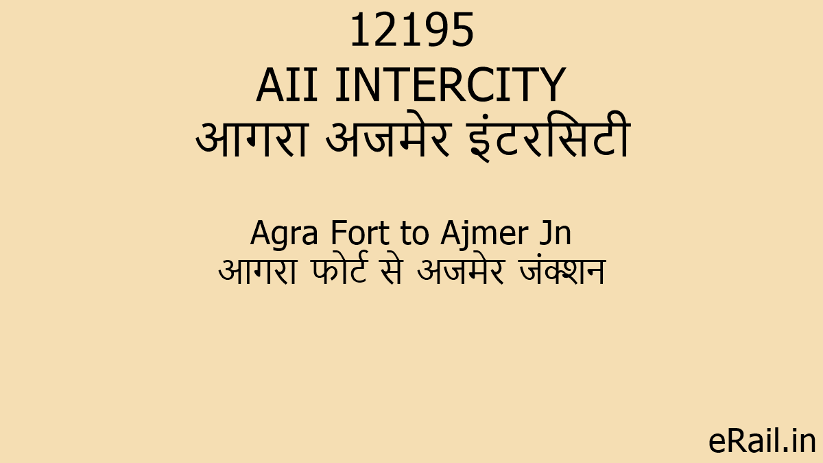 12195 AII INTERCITY Train Route