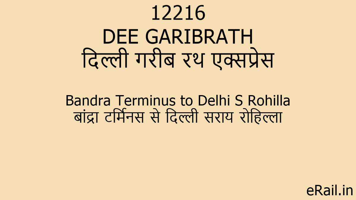 12216 DEE GARIBRATH Train Route