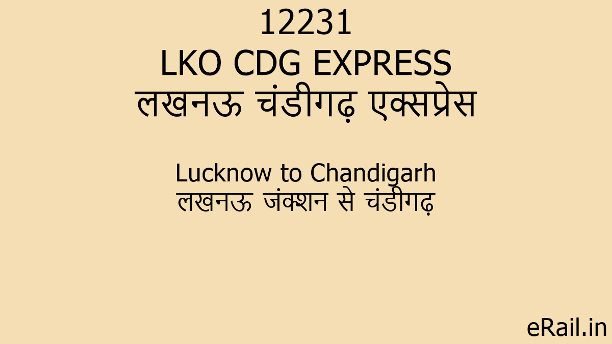 12231 LKO CDG EXPRESS Train Route