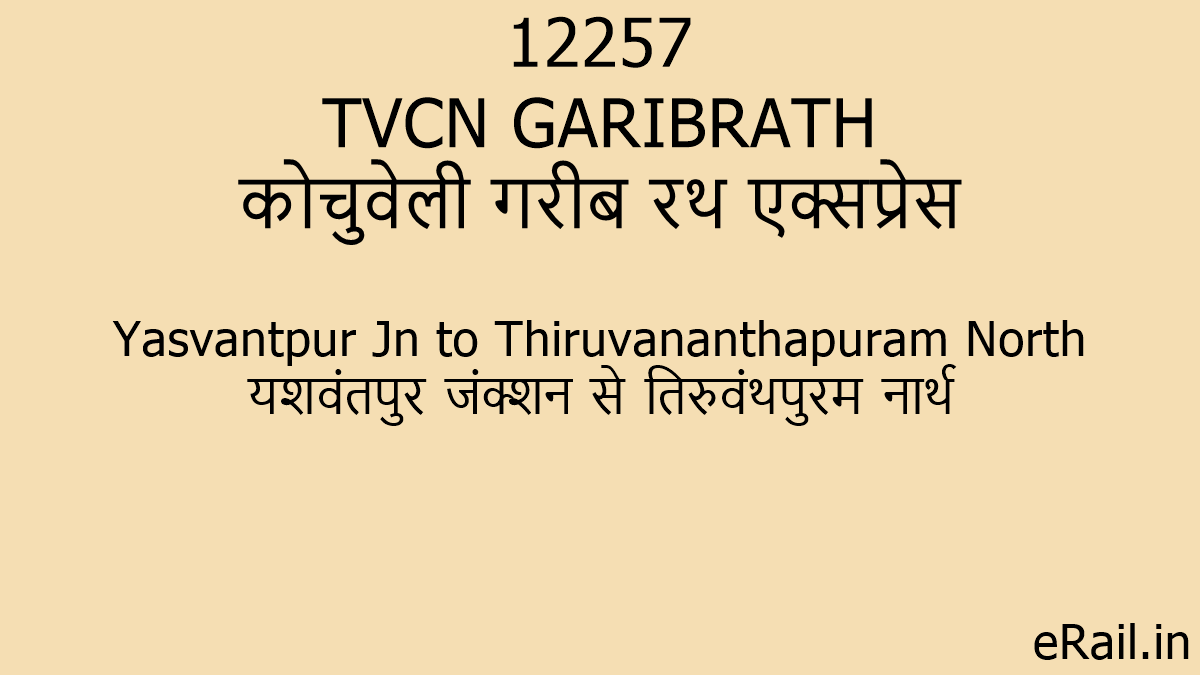 12257 TVCN GARIBRATH Train Route