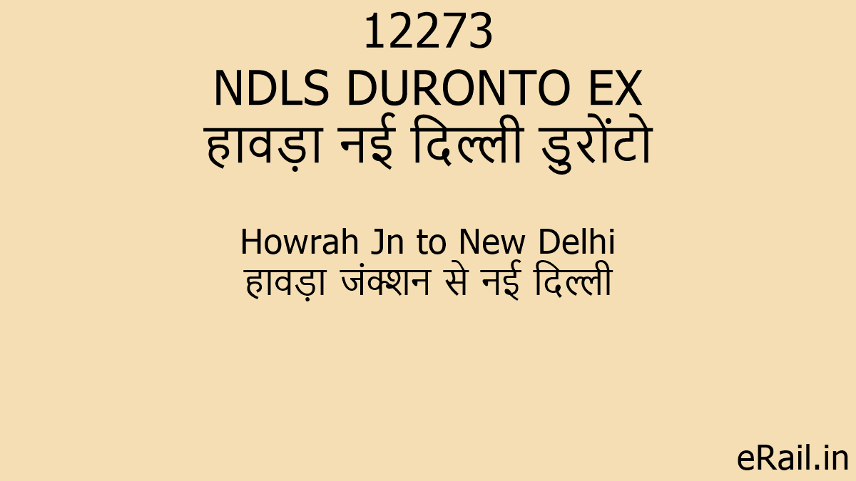 12273 NDLS DURONTO EX Train Route