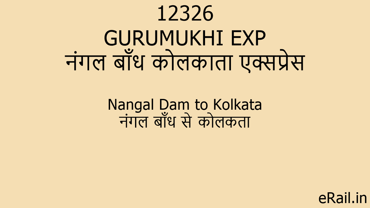 12326 GURUMUKHI EXP Train Route