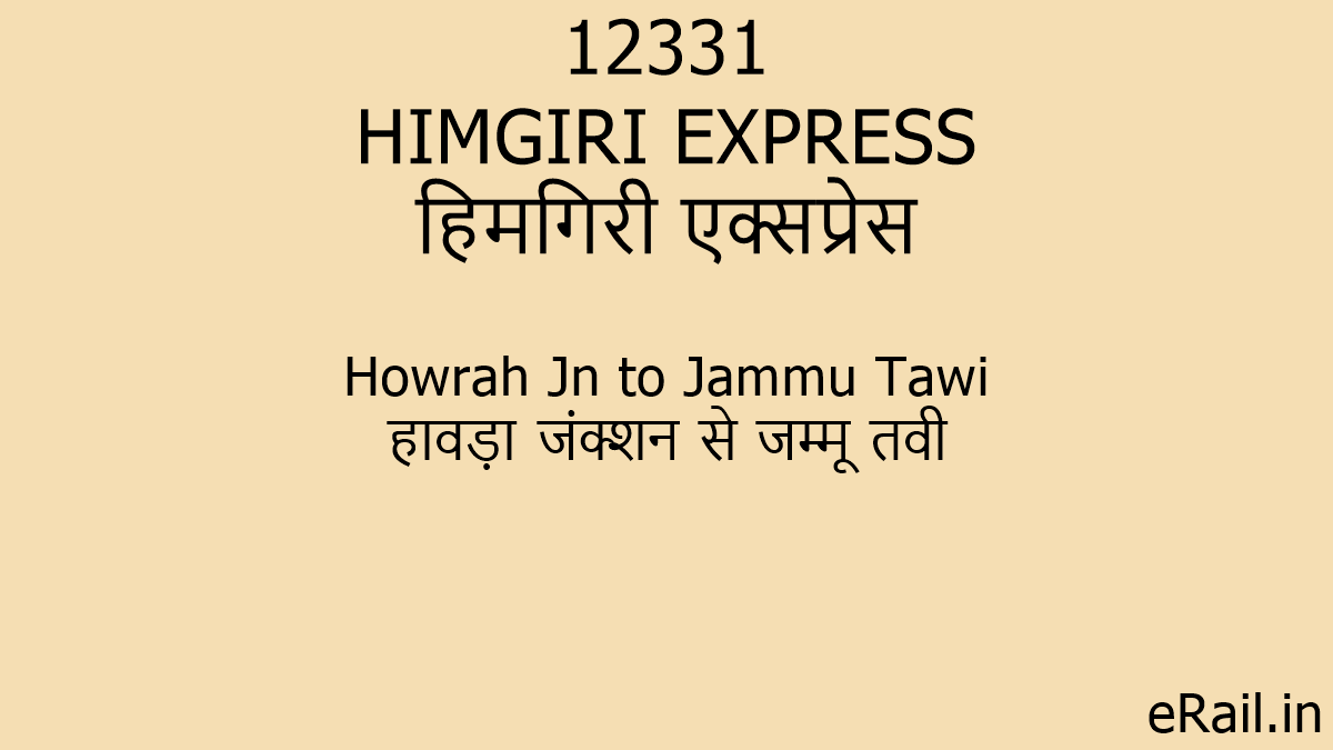 12331 HIMGIRI EXPRESS Train Route