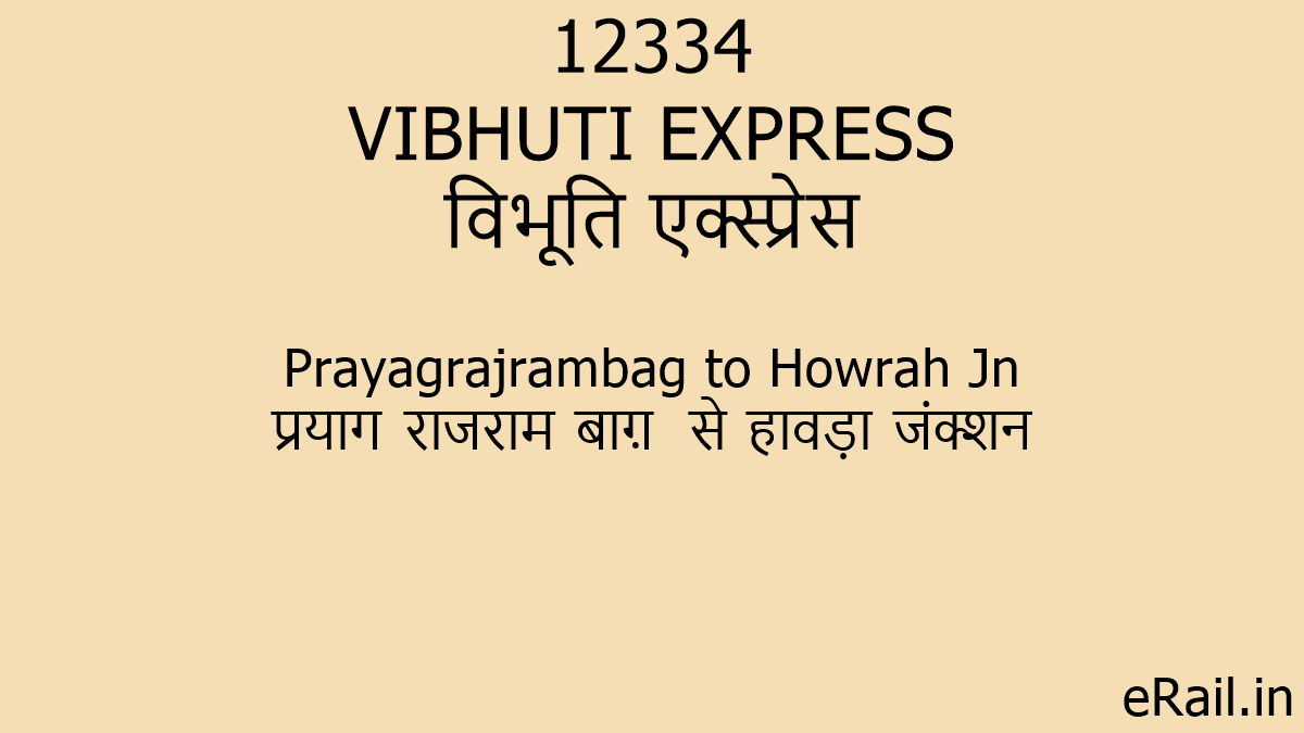 12334 VIBHUTI EXPRESS Train Route