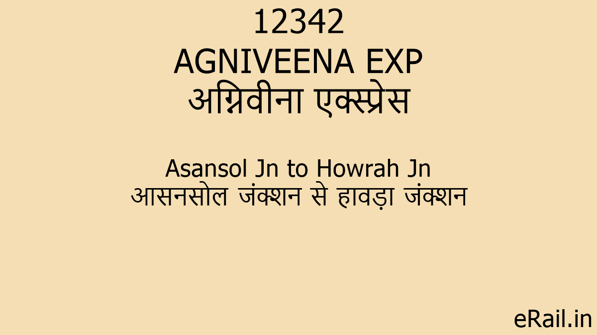12342 AGNIVEENA EXP Train Route