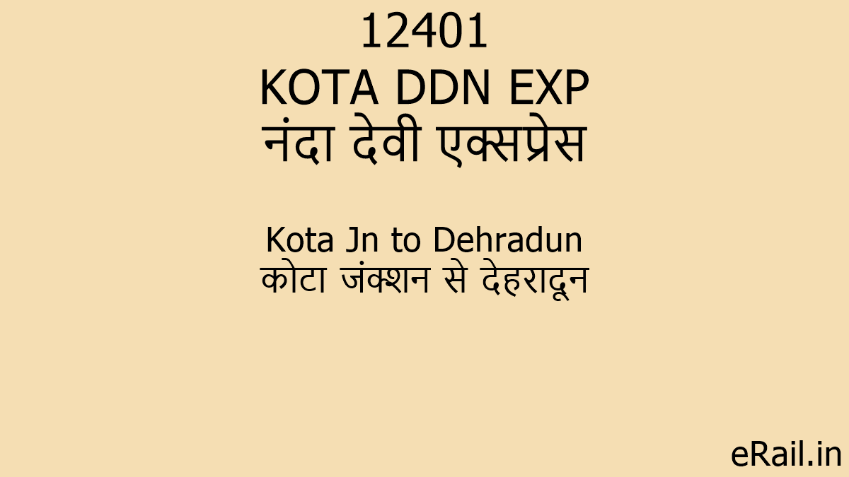 12401 KOTA DDN EXP Train Route
