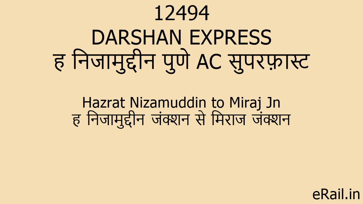 12494 DARSHAN EXPRESS Train Route