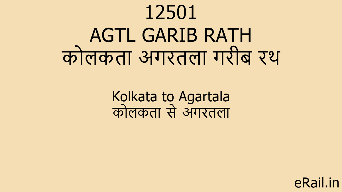 12501 AGTL GARIB RATH Train Route