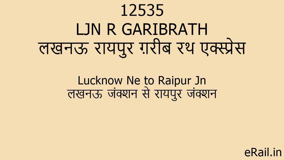 12535 LJN R GARIBRATH Train Route