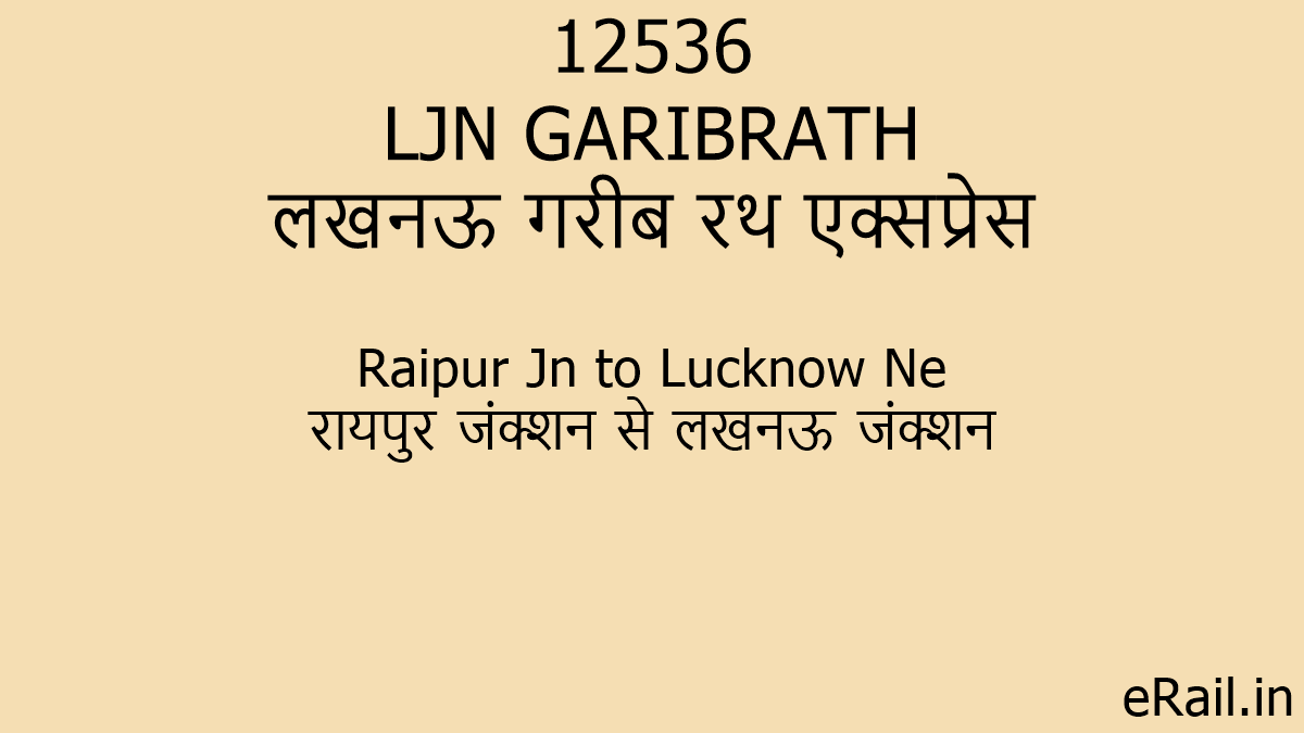 12536 LJN GARIBRATH Train Route