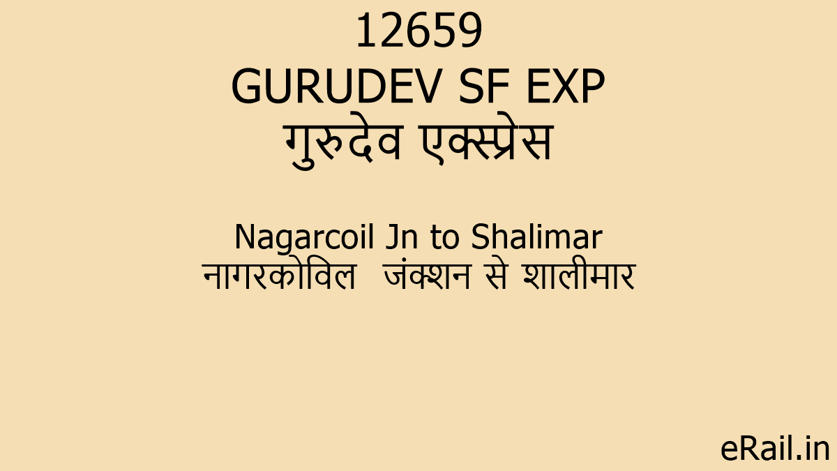 12659 GURUDEV SF EXP Train Route