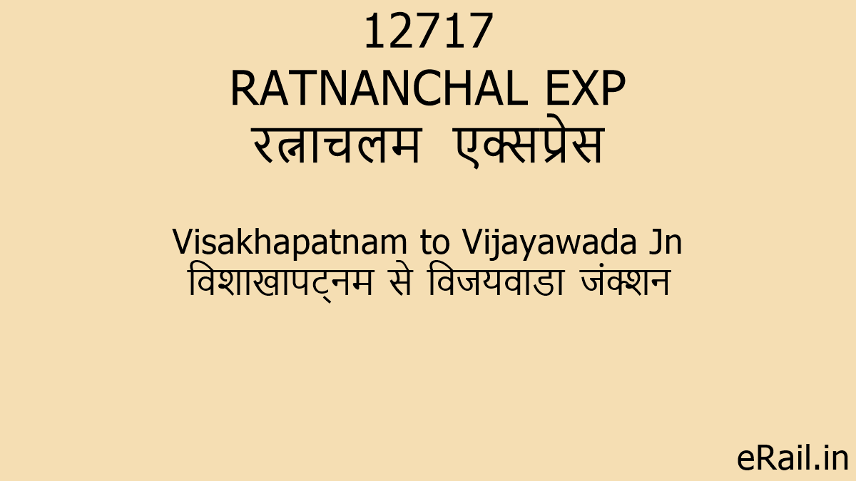 12717 RATNANCHAL EXP Train Route