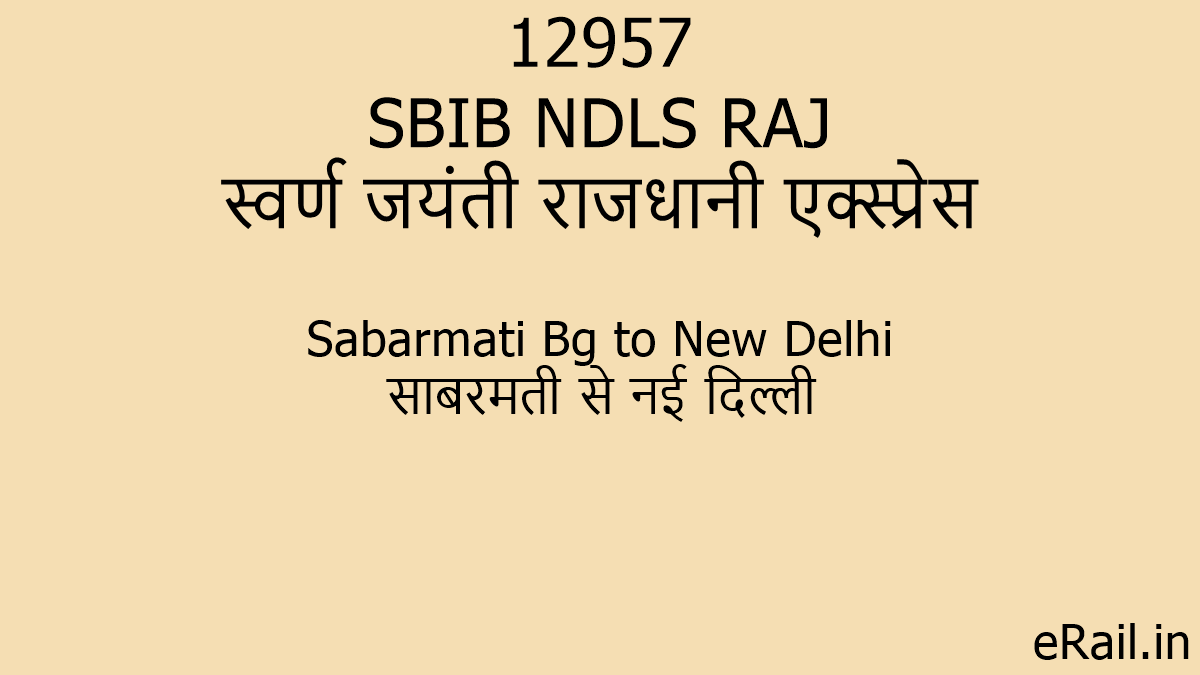 12957 SBIB NDLS RAJ Train Route