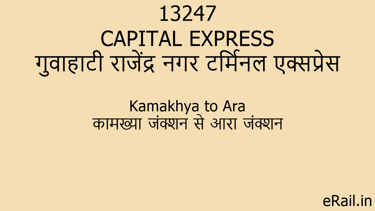 13247 CAPITAL EXPRESS Train Route