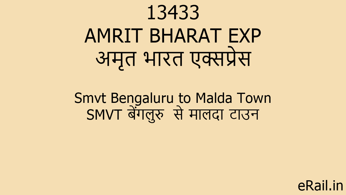 13433 AMRIT BHARAT EXP Train Route