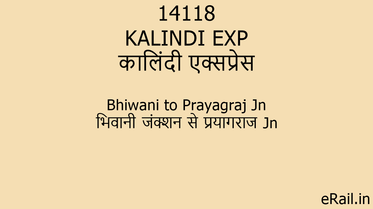 14118 KALINDI EXP Train Route