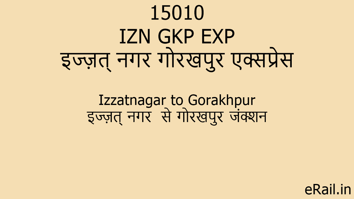 15010 IZN GKP EXP Train Route