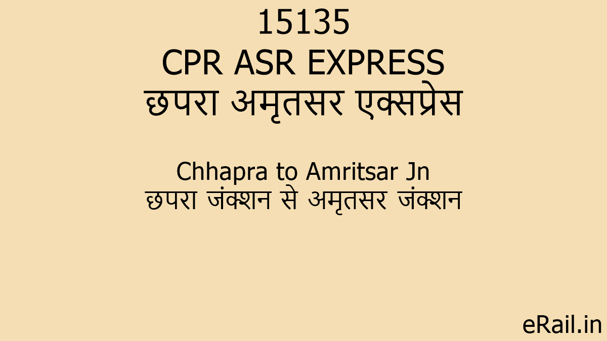 15135 CPR ASR EXPRESS Train Route