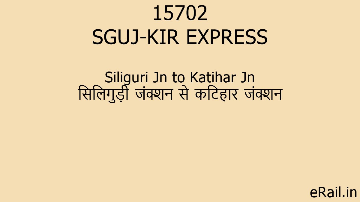 15702 SGUJ-KIR EXPRESS Train Route