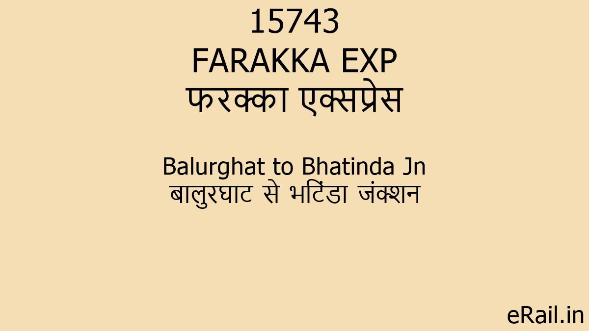 15743 FARAKKA EXP Train Route