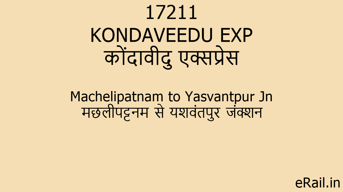17211 KONDAVEEDU EXP Train Route