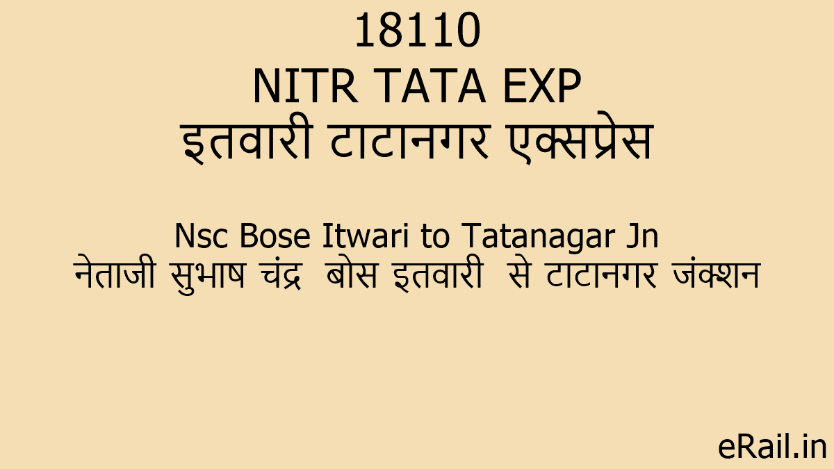 18110 NITR TATA EXP Train Route