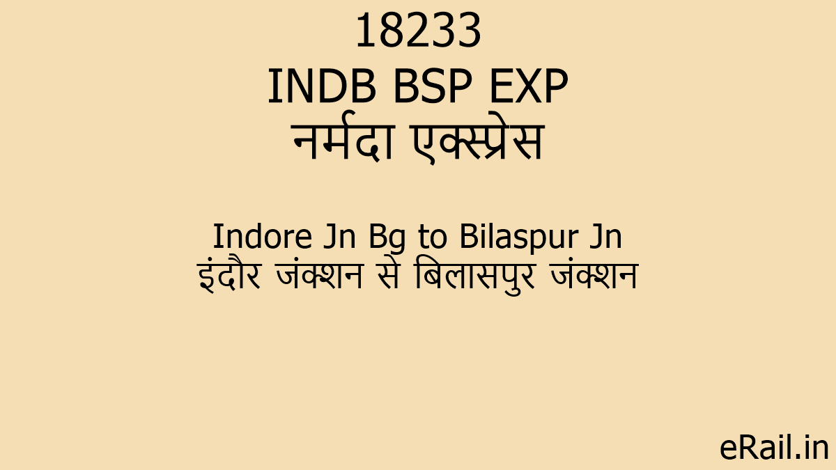 18233 INDB BSP EXP Train Route