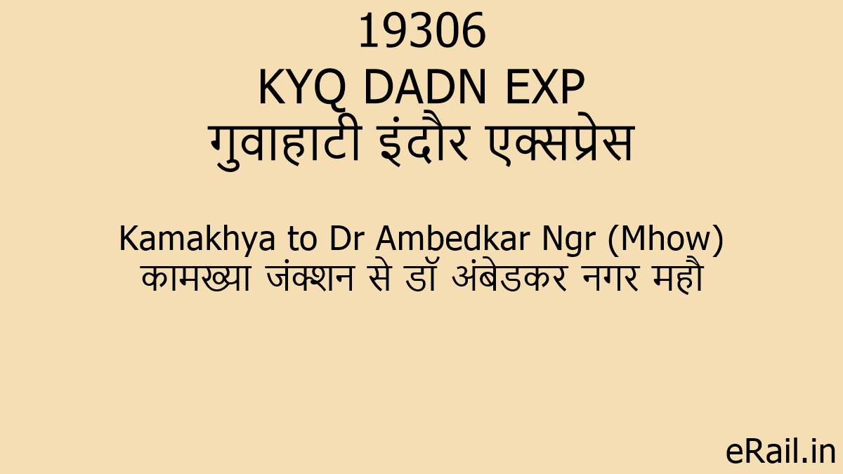 19306 KYQ DADN EXP Train Route
