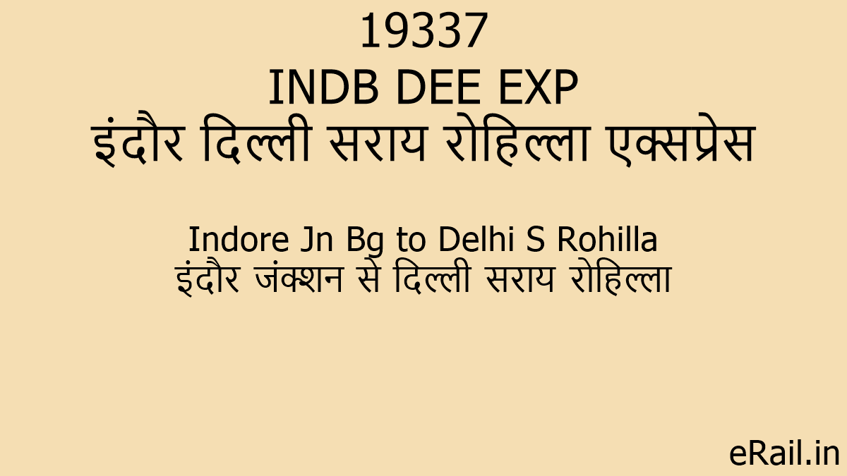 19337 INDB DEE EXP Train Route