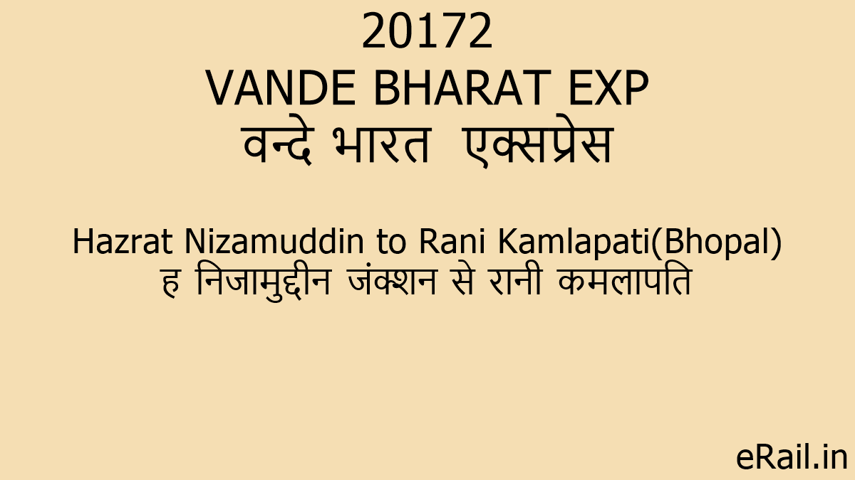 20172 VANDE BHARAT EXP Train Route