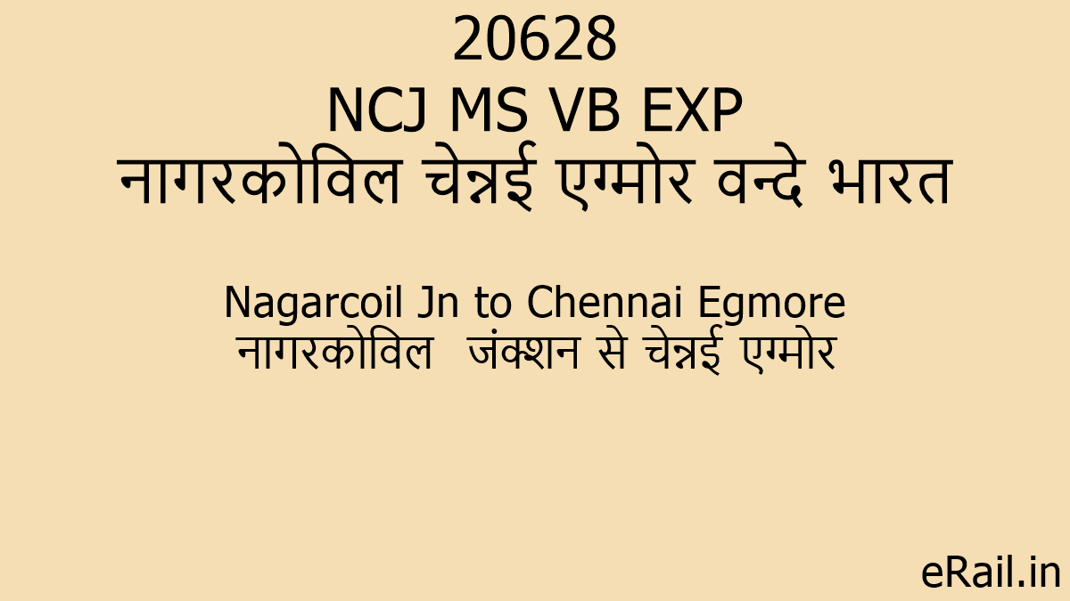20628 NCJ MS VB EXP Train Route