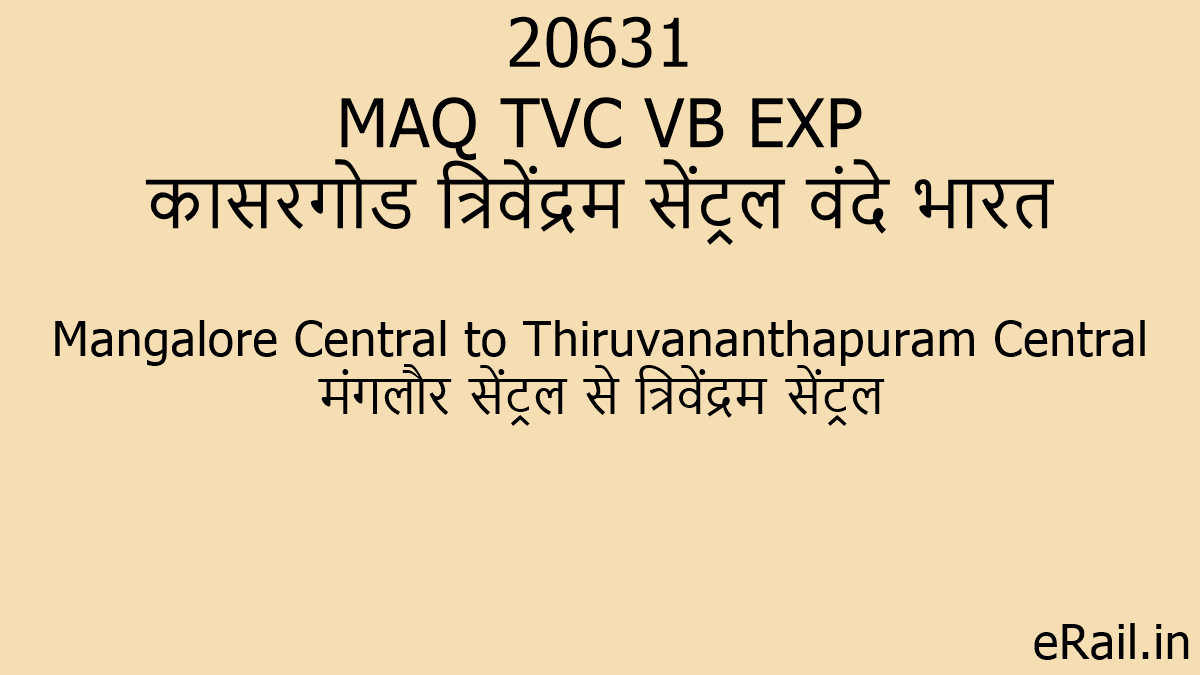 20631 MAQ TVC VB EXP Train Route