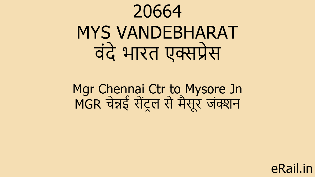 20664 MYS VANDEBHARAT Train Route