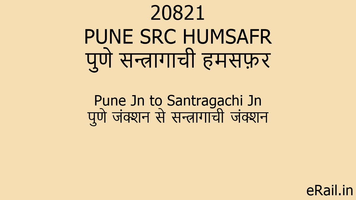 20821 Pune Src Humsafr Train Route