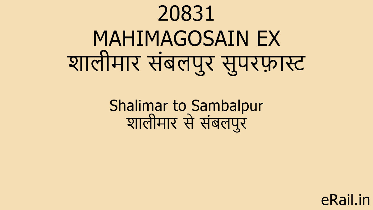 20831 MAHIMAGOSAIN EX Train Route