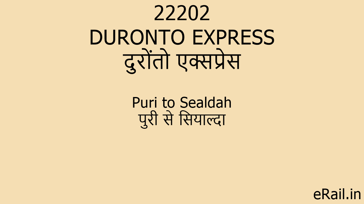 22202 DURONTO EXPRESS Train Route
