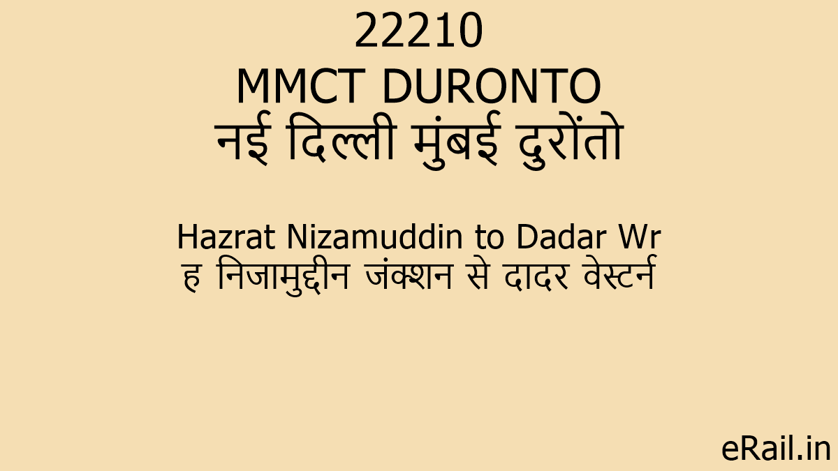 22210 MMCT DURONTO Train Route
