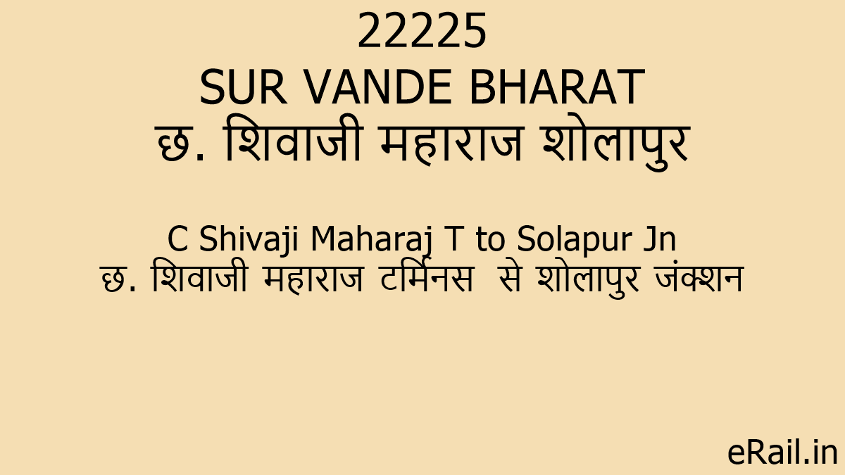 22225 SUR VANDE BHARAT Train Route