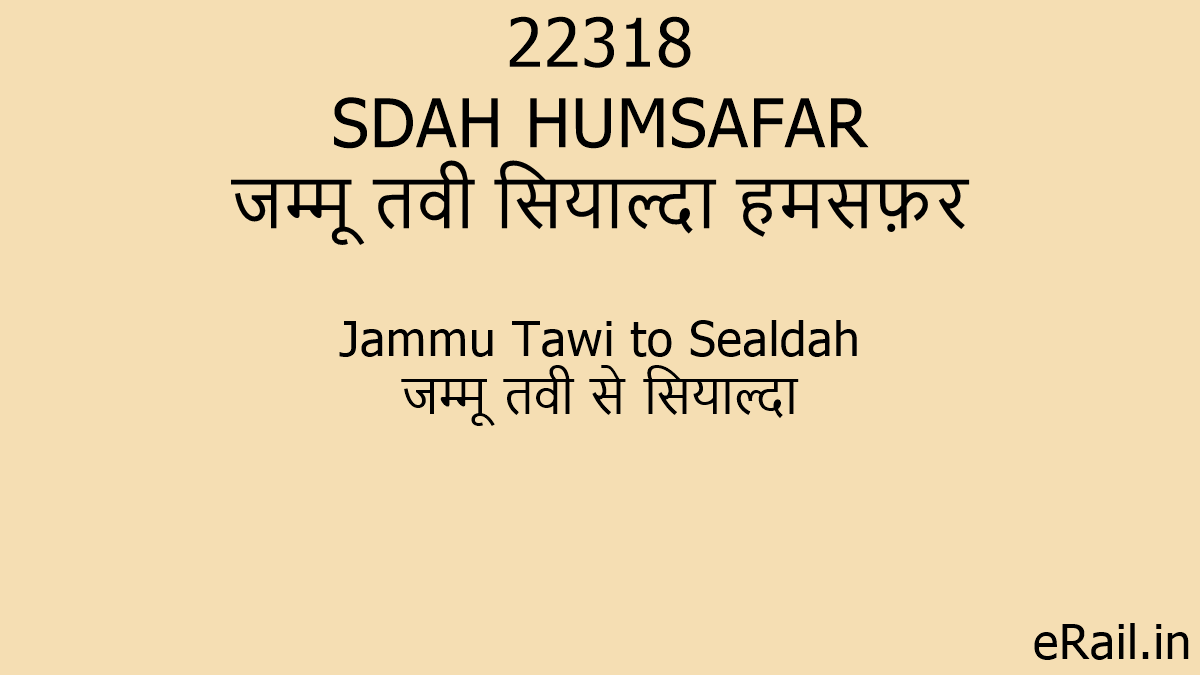 22318 SDAH HUMSAFAR Train Route